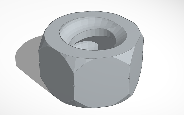 3D design screw nut | Tinkercad