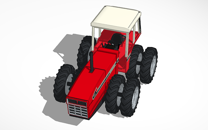 3D design International 3588 2+2 4wd tractor - Tinkercad