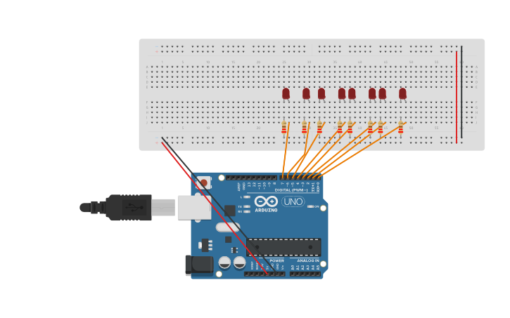 Circuit design ARDUINO PORTS - Tinkercad