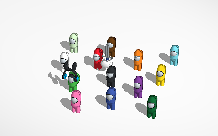 3D design sus among us - Tinkercad