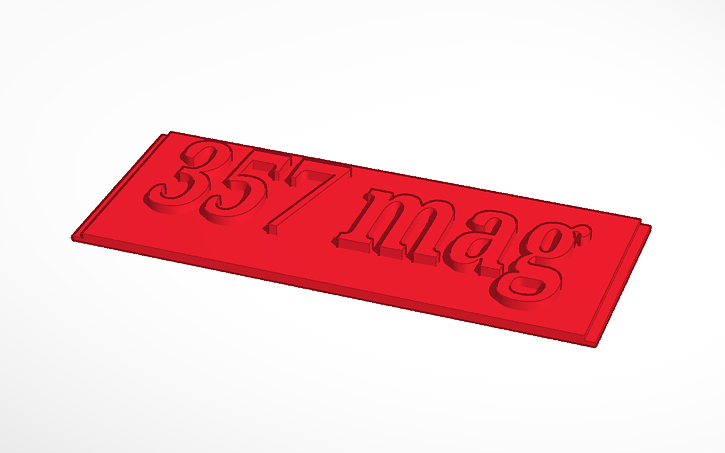 3D design Akro bin label - Tinkercad