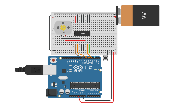 Circuit Design Moteur A Courant Continue Tinkercad