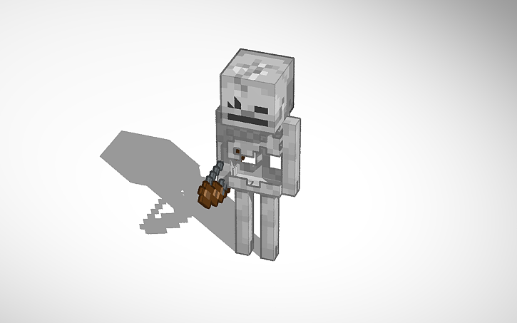 3D design Minecraft skeleton - Tinkercad