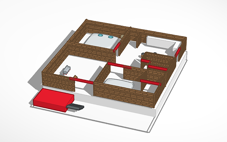 3D design House plan - Tinkercad