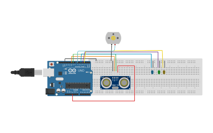 Circuit design Arduino circuito para abrir porton cochera P.V 37 | Tinkercad