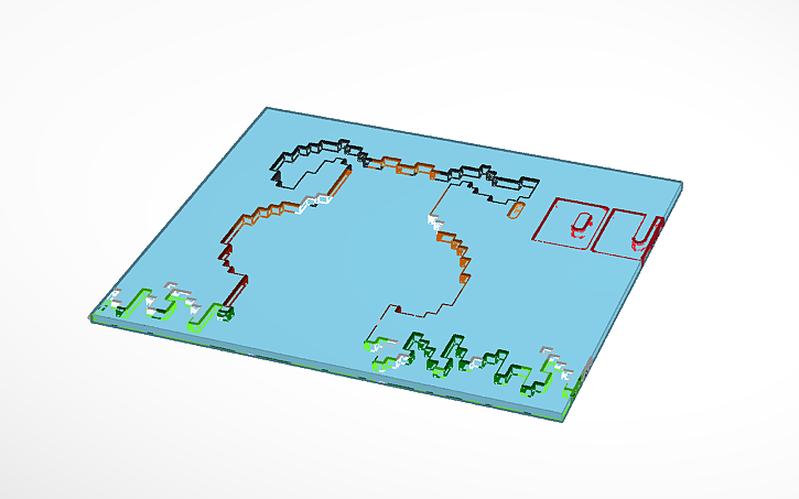 3D design Duck Hunt pixel art - Tinkercad