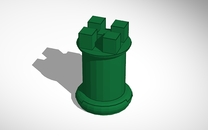 3D design chess rook - Tinkercad