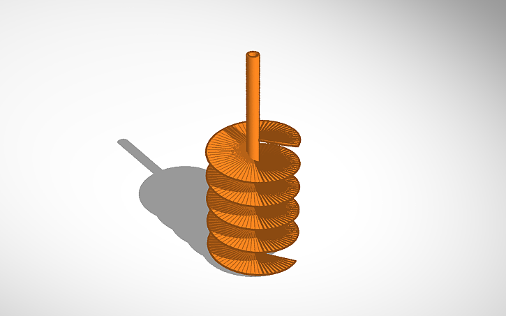 3D design auger - Tinkercad