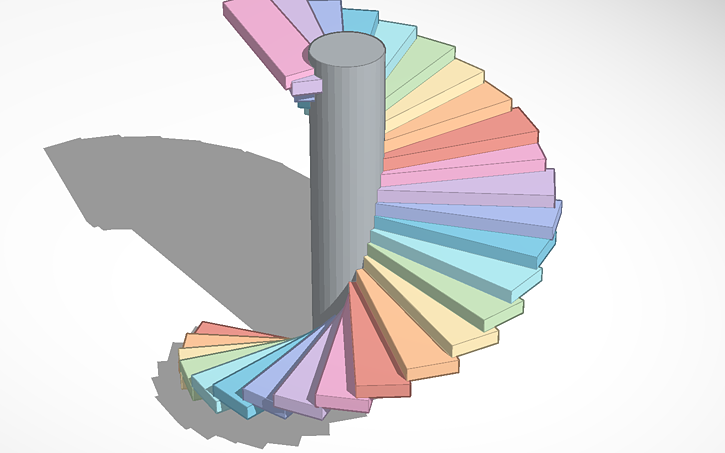 3D design Gay Pride Staircase - Tinkercad