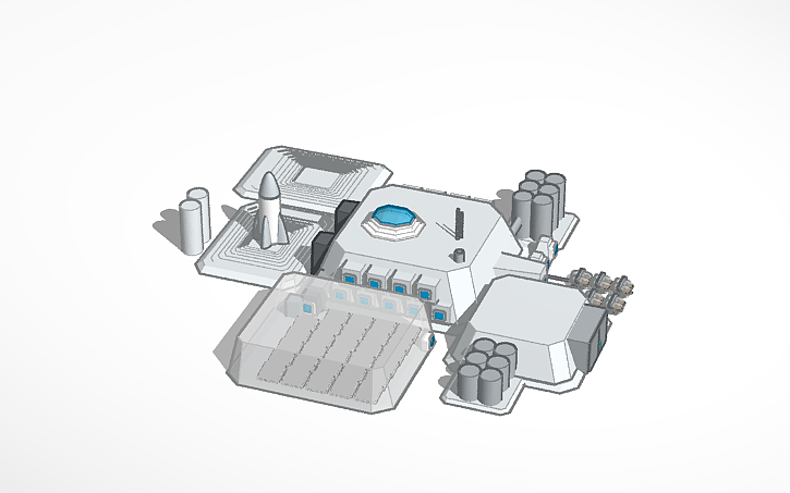 3D design Mars Landing Base [Idea] - Tinkercad