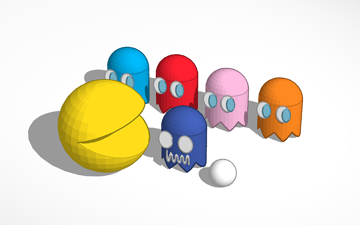 3D design Pac-Man kit - Tinkercad