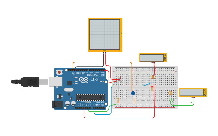 Circuit design Lab 03: ADC y PWM | Tinkercad