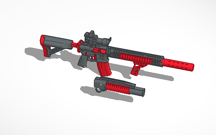 3D design m4 airsoft - Tinkercad