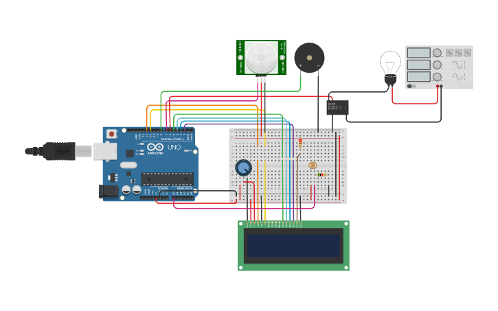 Circuit design Smart Home - Tinkercad