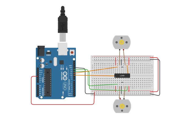 Circuit design MOTOR CC | Tinkercad