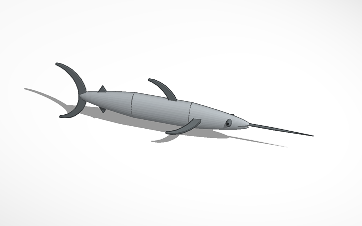 3D design swordfish - Tinkercad