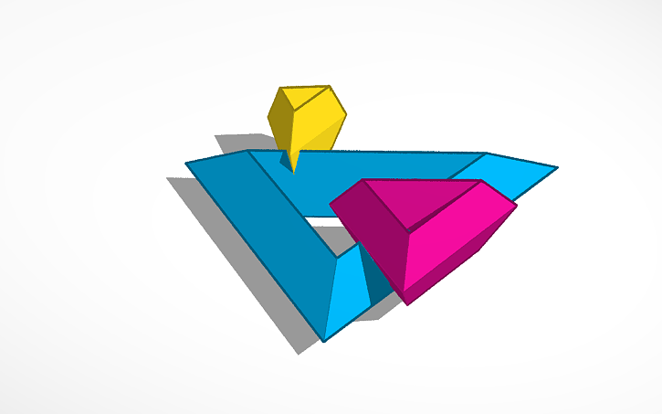 3D design aesthetic triangles - Tinkercad