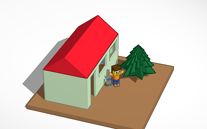 3D design Casa de juegos amueblada y con personajes- House of games ...