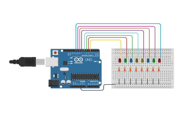 Circuit design TAREA 1: Mis Primeros Circuitos con ARDUINO UNO (4 ... Circuit design TAREA 1: Mis Primeros Circuitos con ARDUINO UNO (4 ...