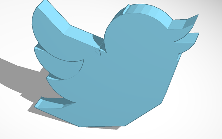 3D design Twitter Bird - Tinkercad