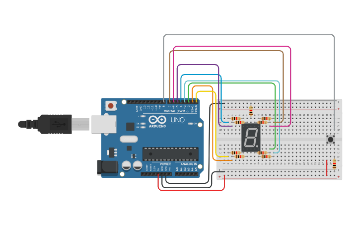 Circuit design CONTADOR | Tinkercad