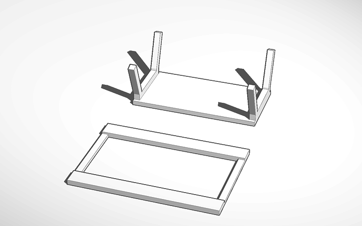 3d Design O Scale Picnic Table Tinkercad