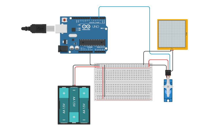 Circuit design Servo motor | Tinkercad