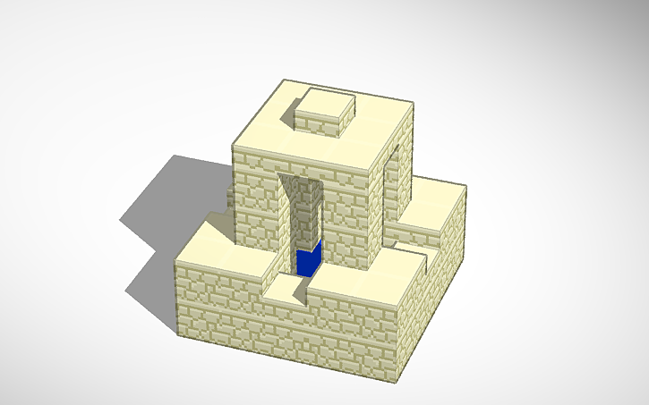 3D design minecraft desert oasis - Tinkercad