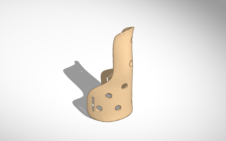 3D design pinky finger splint (right hand) - Tinkercad