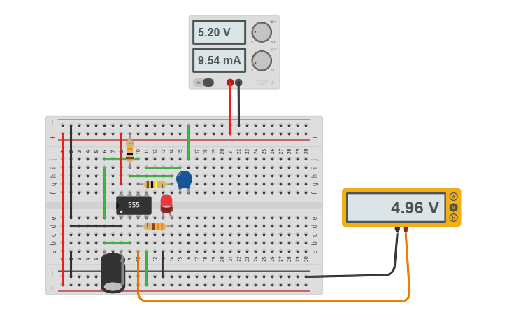 Circuit design UT3-NE555 Astable Circuit Assembly | Tinkercad
