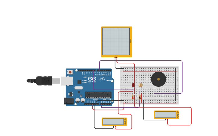 Circuit design led,ldr | Tinkercad