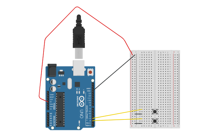 Circuit design COUNTING TO 10 POLLING | Tinkercad