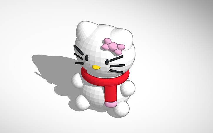 3D design Hello Kitty - Tinkercad