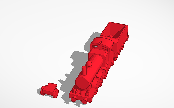 3D design James the red engine - Tinkercad