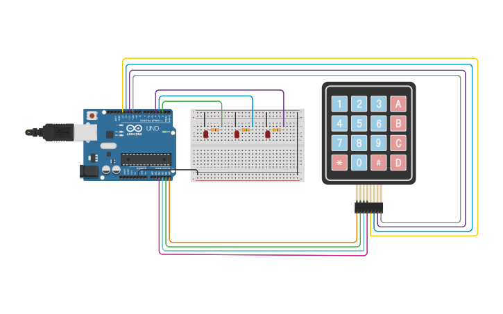 Circuit design KEYPAD_2 - Tinkercad