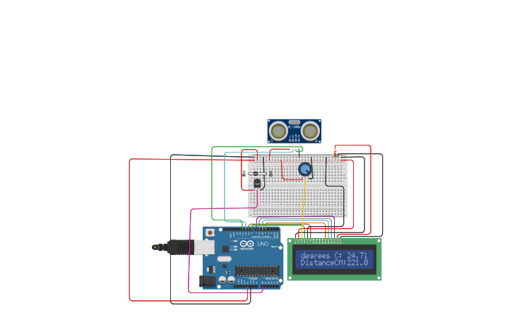 Circuit design LCD - Tinkercad