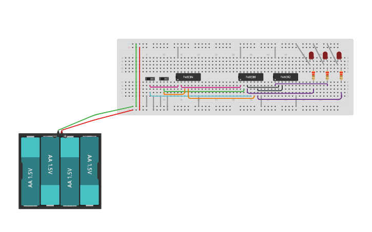 Circuit Design 1 Bit Comparator Tinkercad