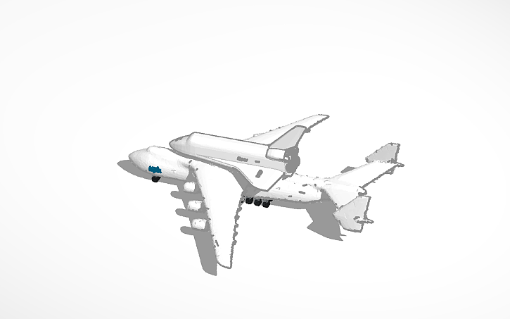 3D design Antonov AN-225 with Buran - Tinkercad