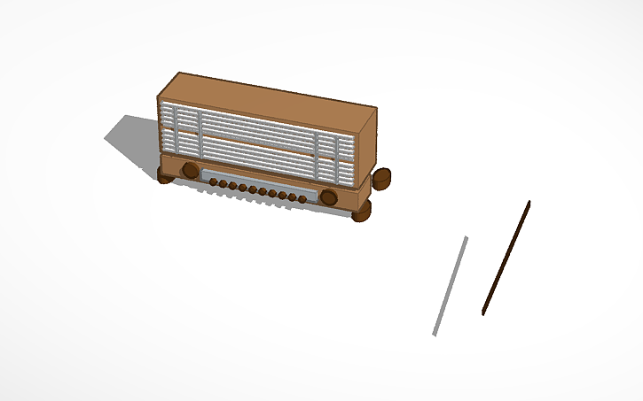 3D design Rádio de Maria e Daniela Pinto - Tinkercad