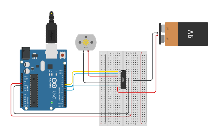 Circuit Design Direction Char Control Dc Motor Tinkercad