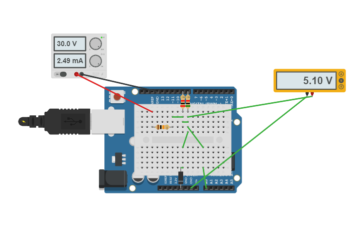 Circuit design Voltmetro - Tinkercad