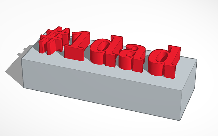 3D design dad gift | Tinkercad