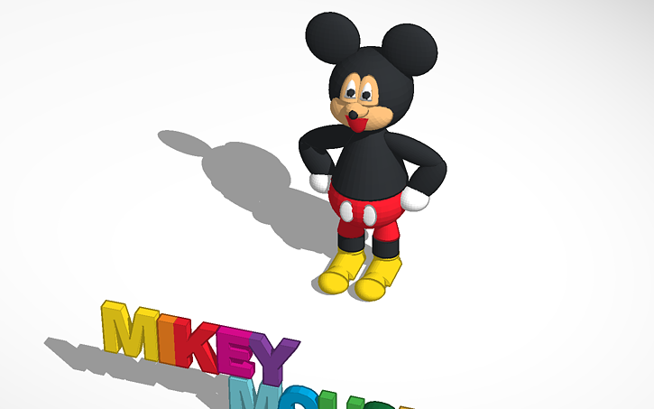 3D design Mickey Mouse | Tinkercad