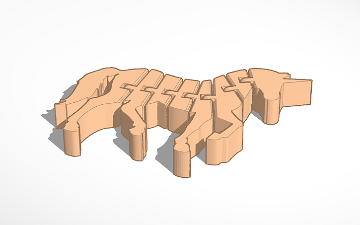 3D design flexi unicorn - Tinkercad