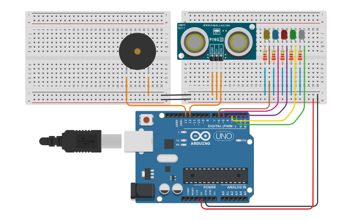 Circuit design Trabajo en clase 4p - Tinkercad