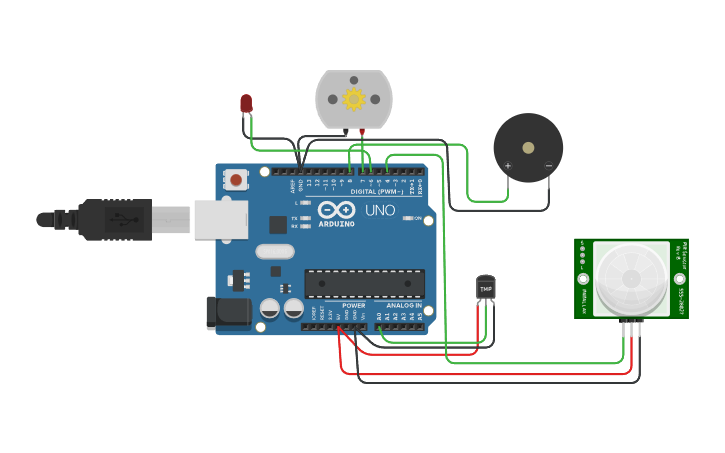 Circuit design Home Automation - Tinkercad