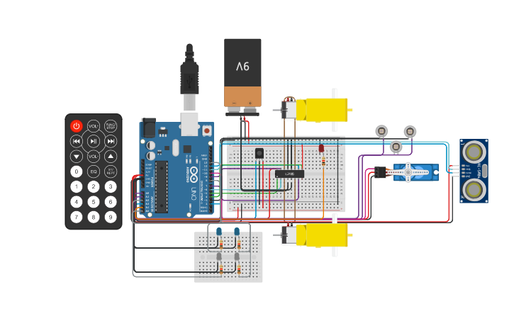 Circuit design Remote Control | Tinkercad