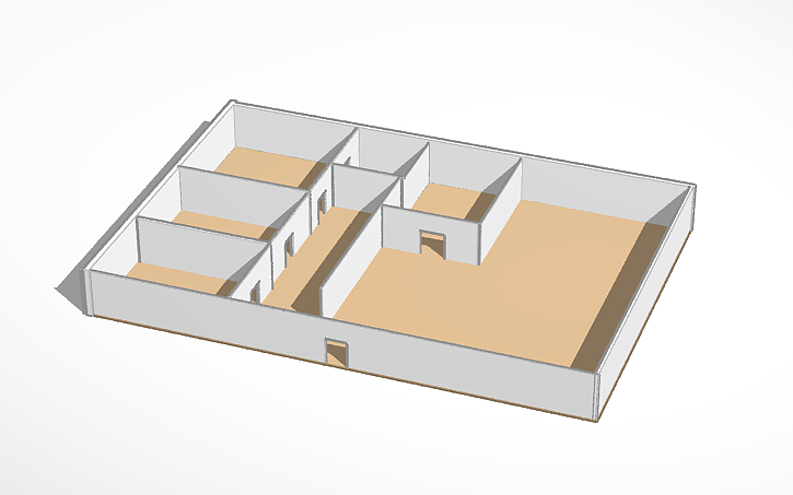 3D design House Floor plan - Tinkercad