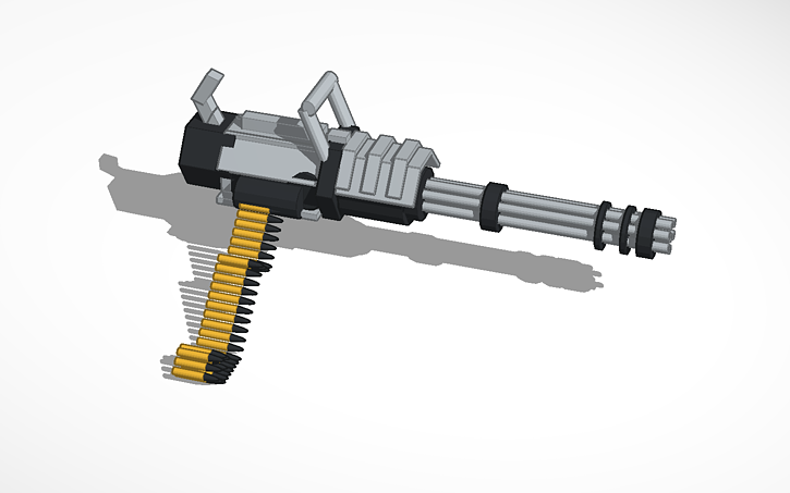 3D design Machine Gun - Tinkercad
