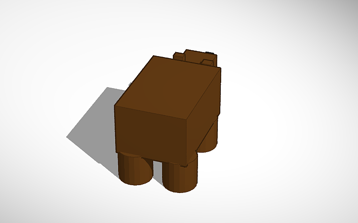 3D design minecraft Bear - Tinkercad